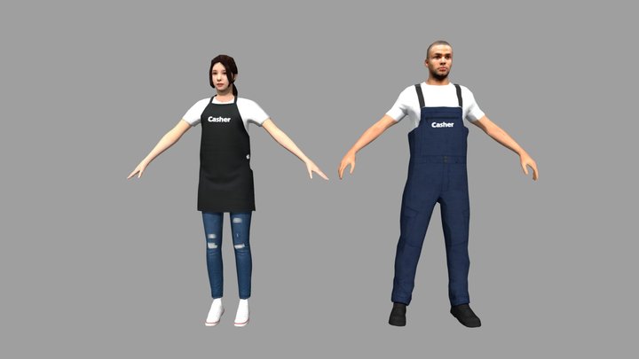 Cashier 3D models - Sketchfab