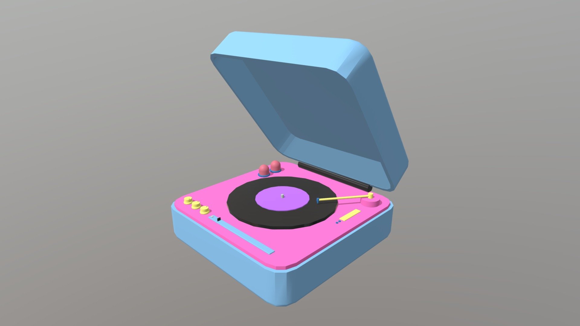 record player - 3D model by Yu An (@101025annie) [4d7558f] - Sketchfab
