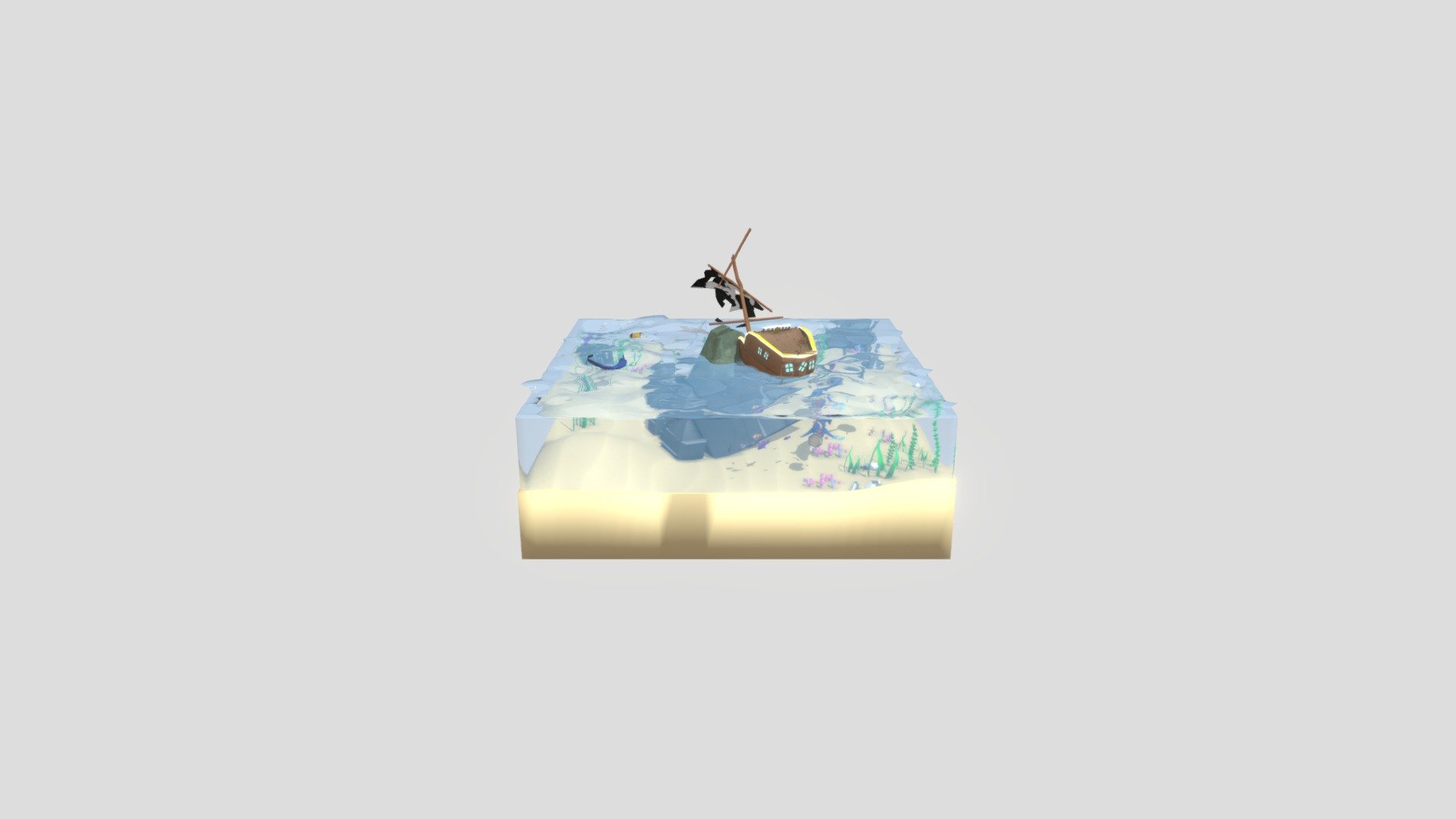 Shipwreck pirate diorama - 3D model by Ryukai drysdale (@Ryukai407 ...