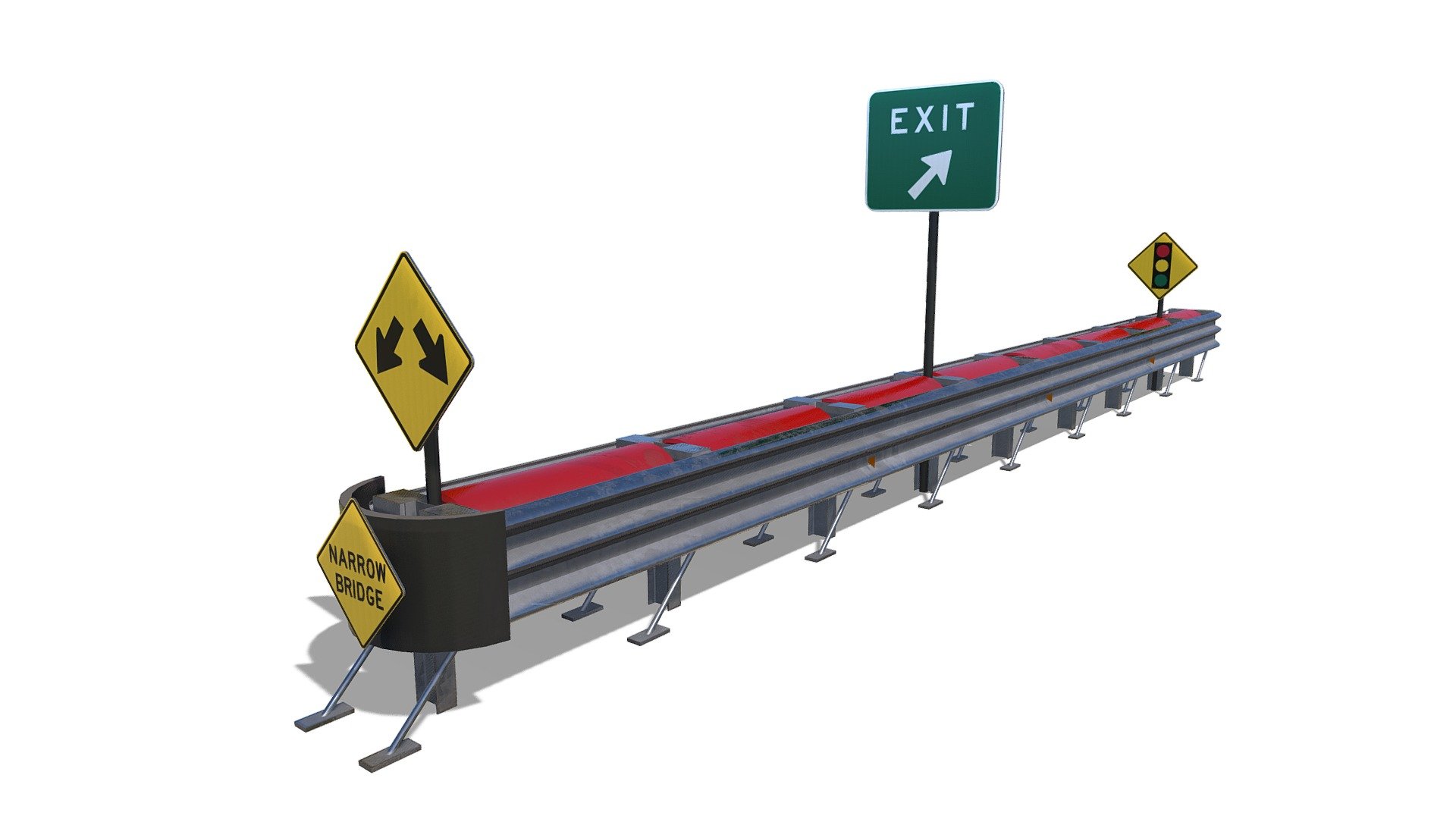 Road / Highway Guard Rail - Buy Royalty Free 3D model by Studio Lab ...