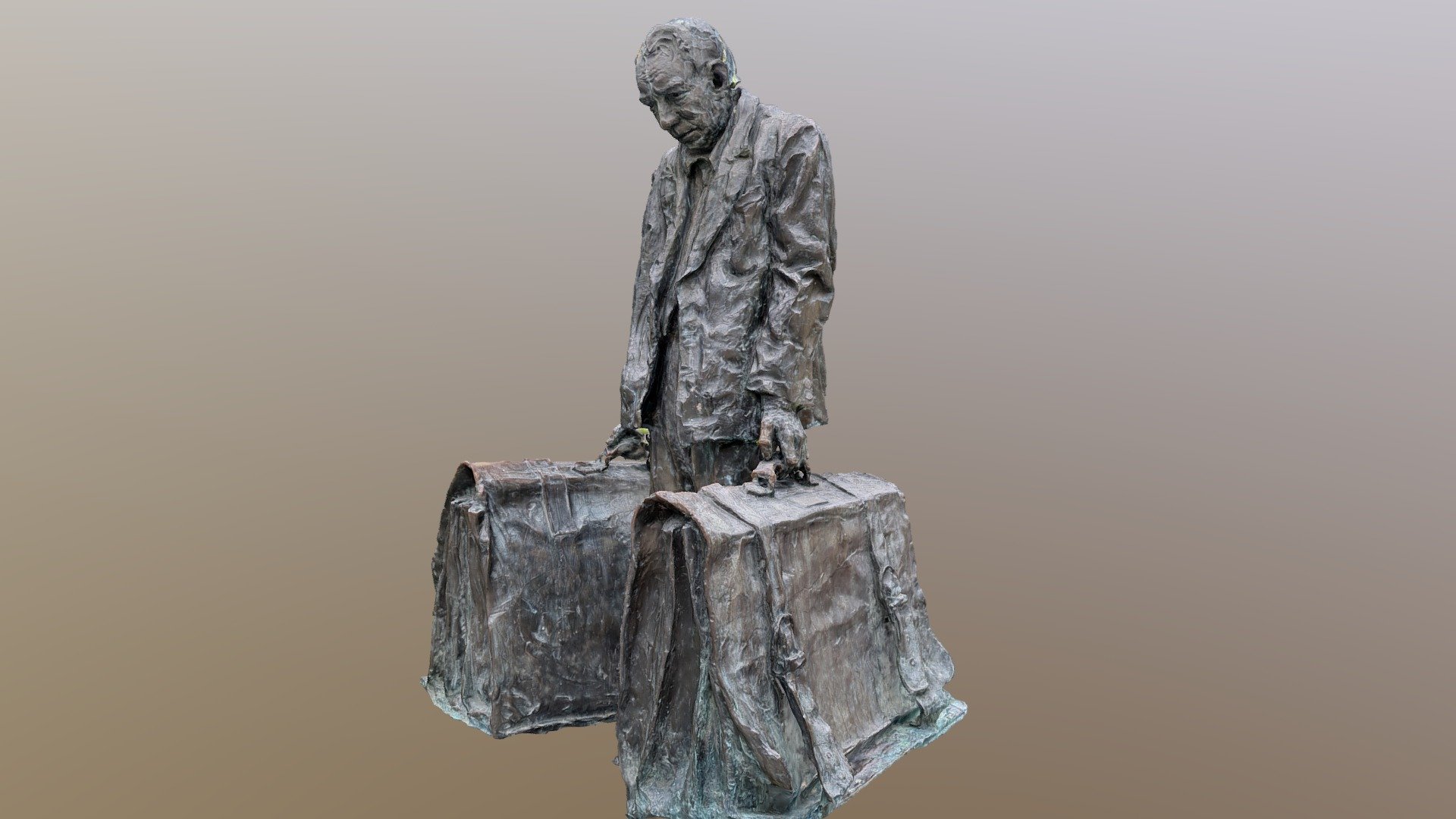 Tímár József bronze memorial statue - Buy Royalty Free 3D model by ...