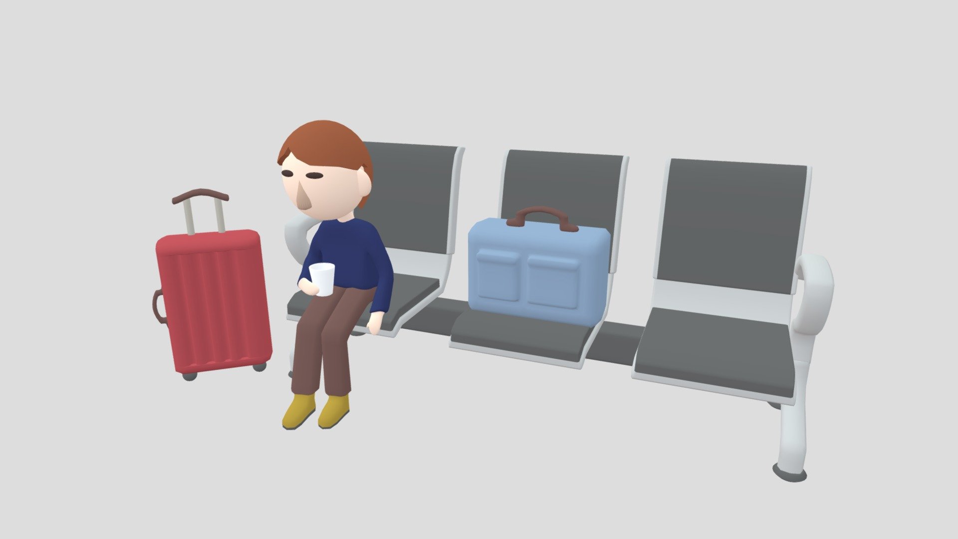 tired traveler - 3D model by YushanS. [4d84bed] - Sketchfab