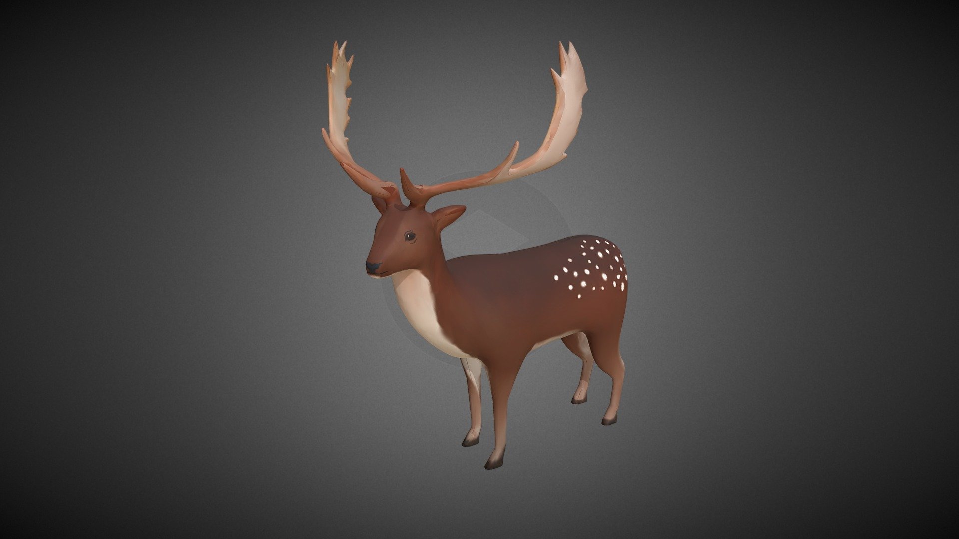 Fallow Deer - 3D model by 3D-IDI (@paduladi) [4d86c00] - Sketchfab
