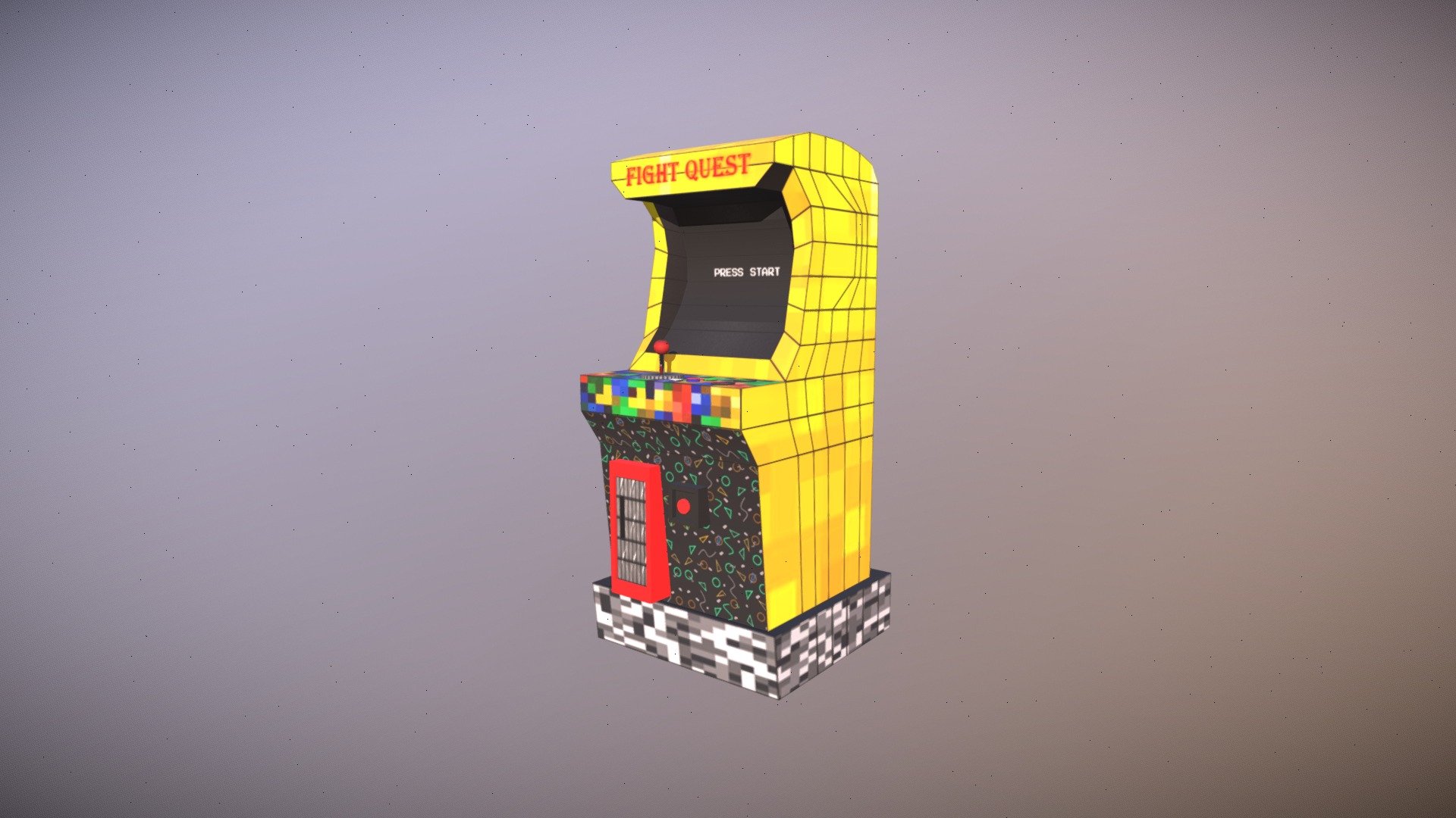 Fight Quest arcadekast - 3D model by DylanG006 [4d88e77] - Sketchfab