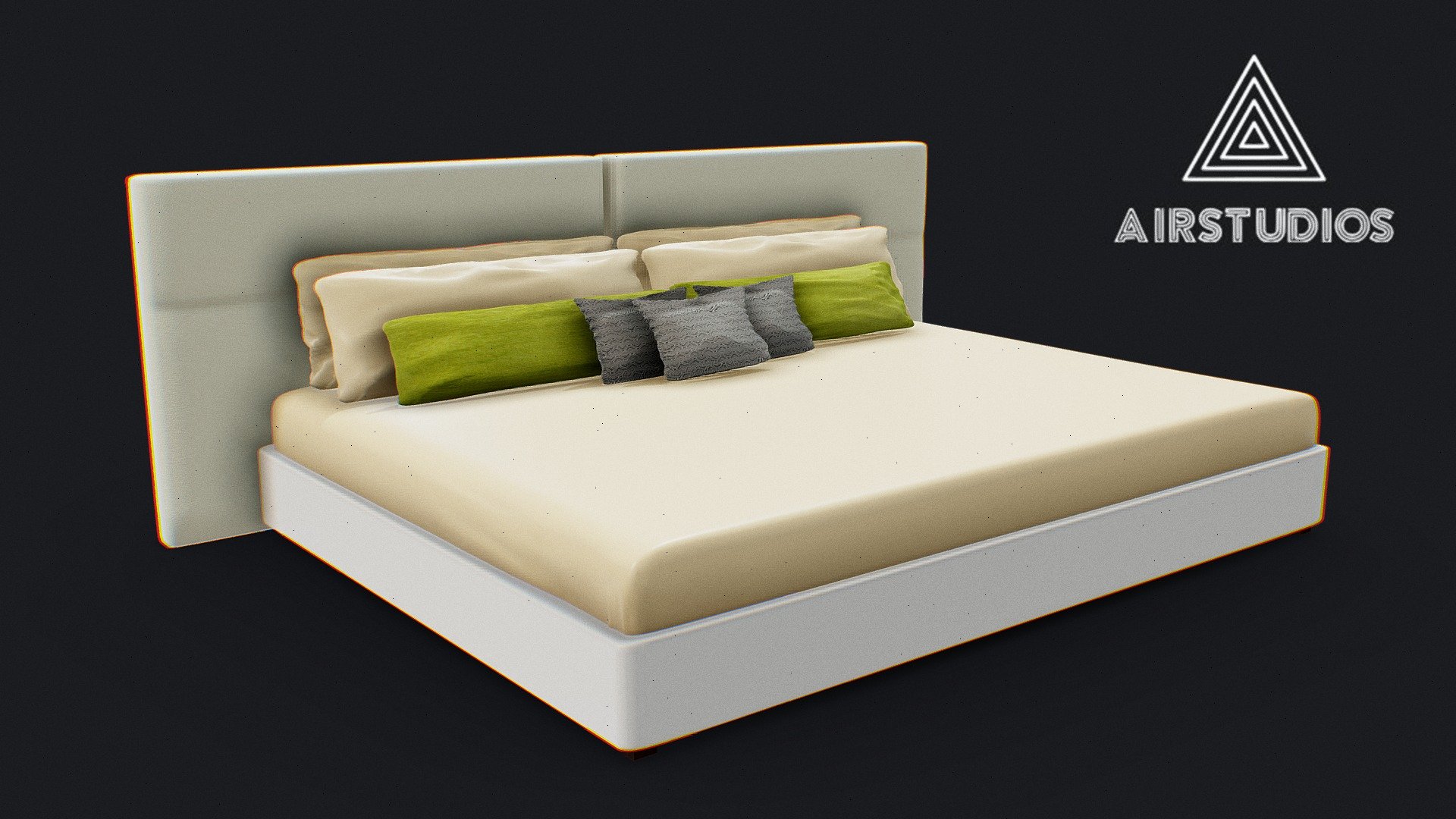Double Bed - Buy Royalty Free 3D model by AirStudios (@airstudios3d) [4d8c11a] - Sketchfab Store