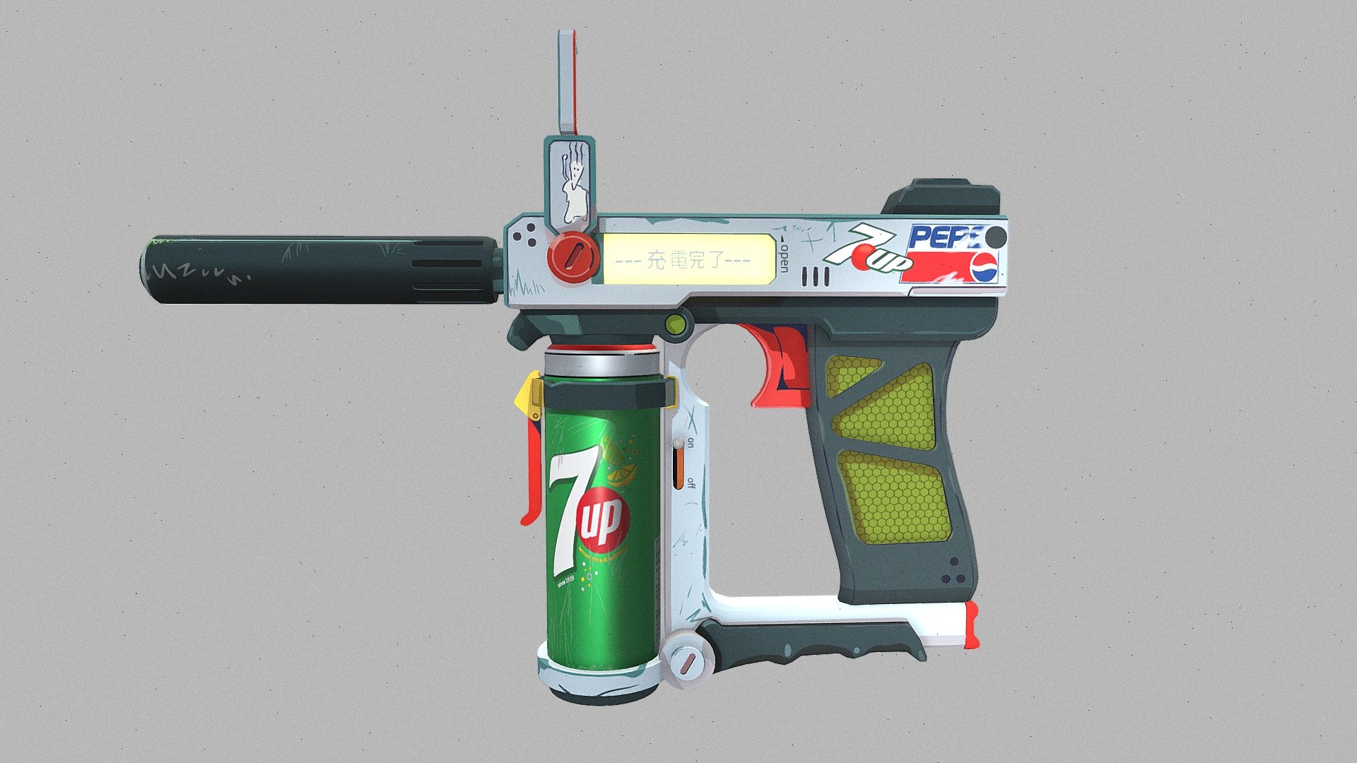 7UP GUN - 3D model by Adam Tabone (@Adamoo) [4d8f399] - Sketchfab
