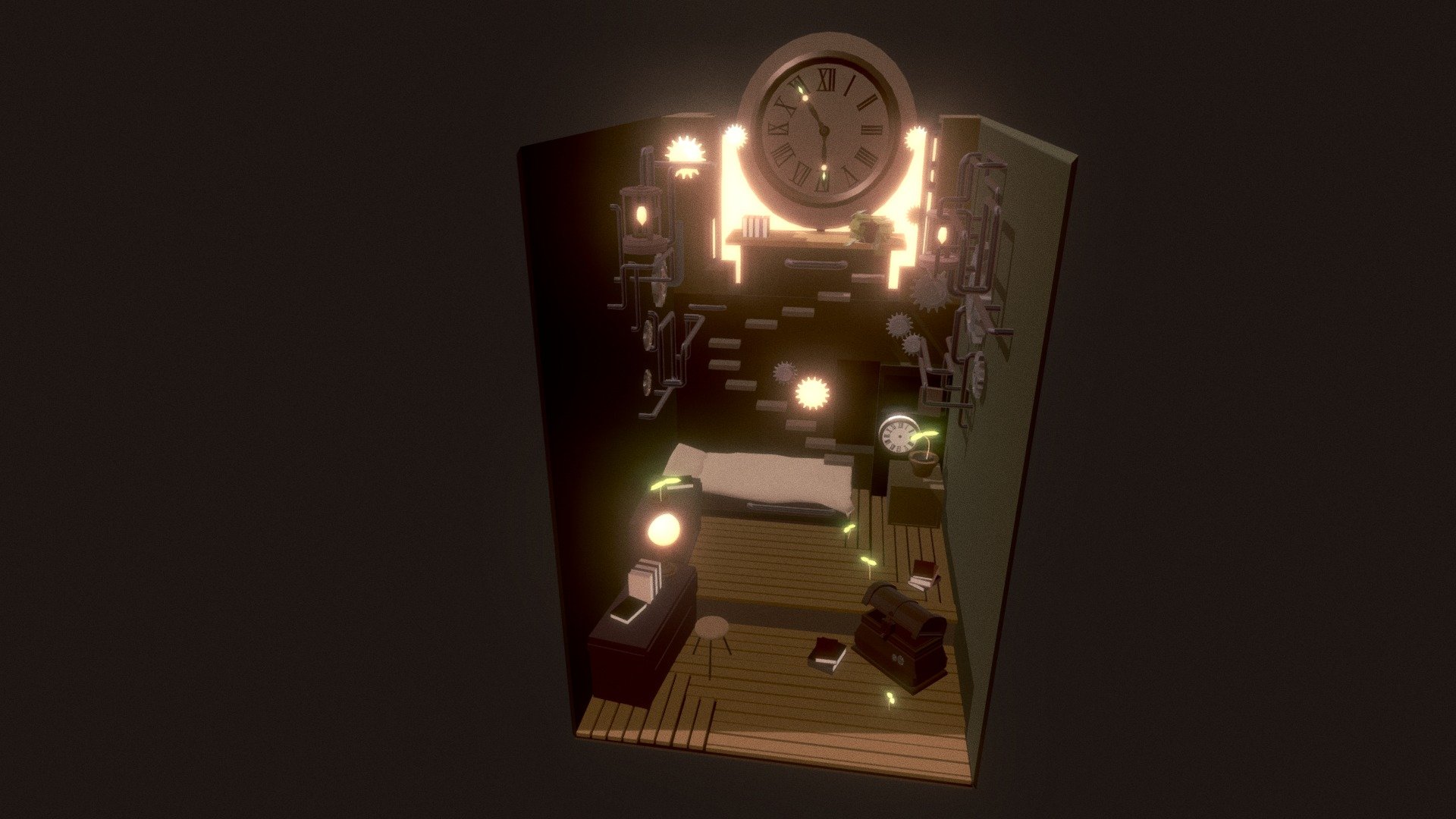 My room: Steampunk - 3D model by J00arts [4d93ce3] - Sketchfab