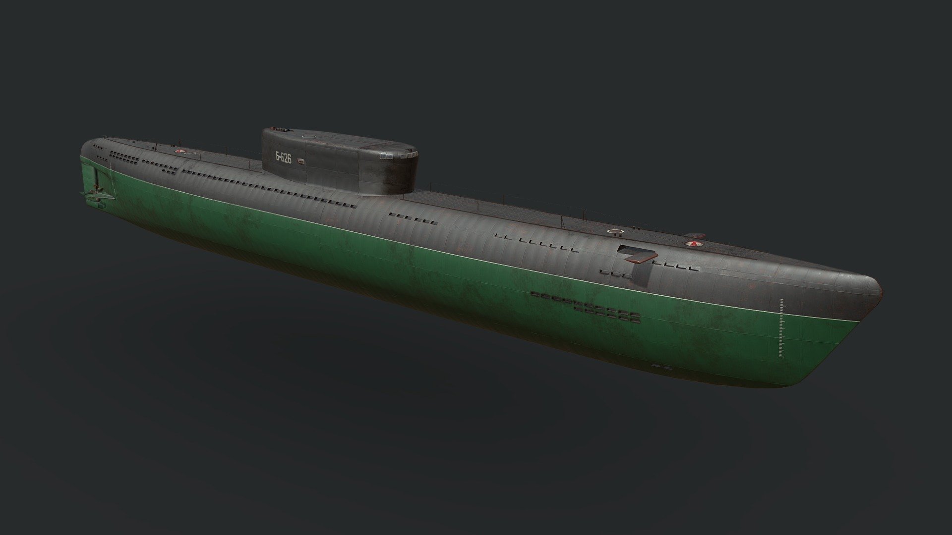 Project 626 Soviet Transport Submarine - Buy Royalty Free 3D model by ...