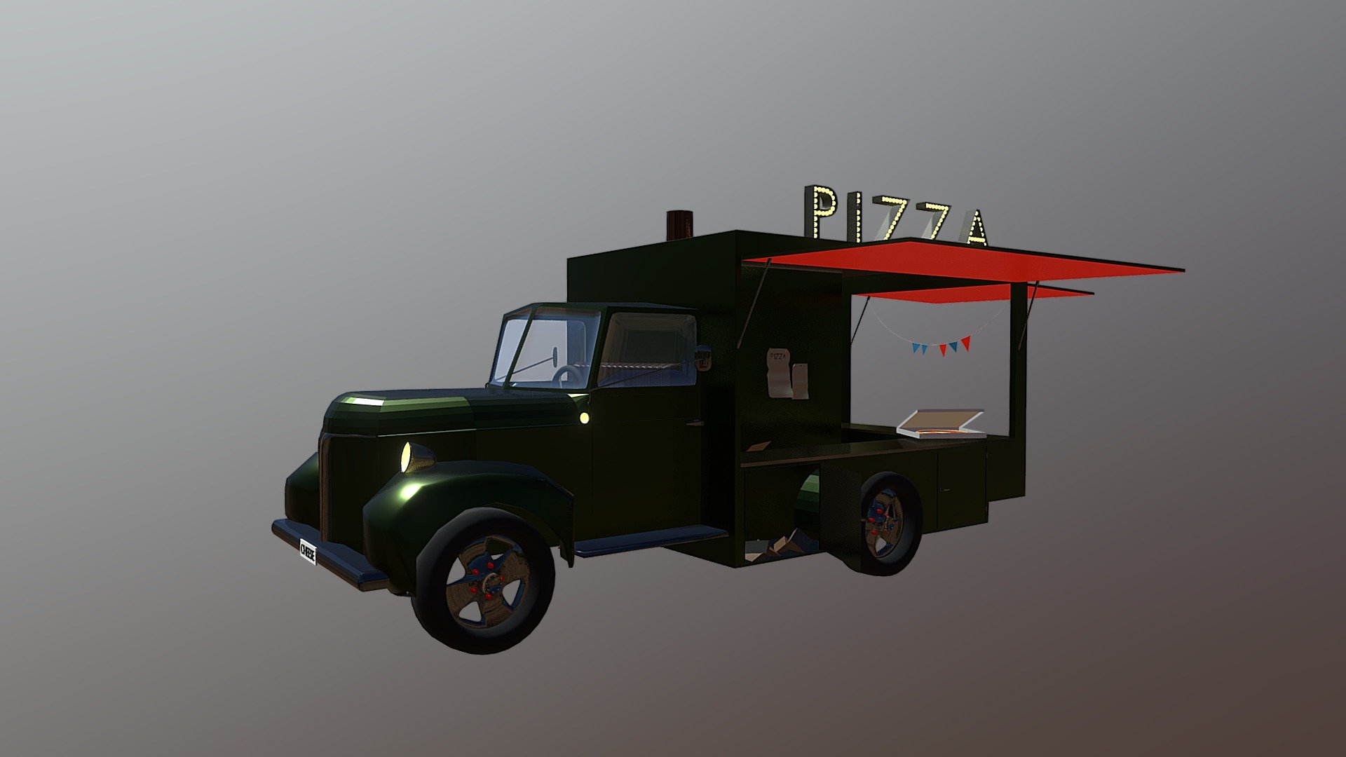 Pizzatruck_draft - 3D model by pvlvsk [4d950d8] - Sketchfab