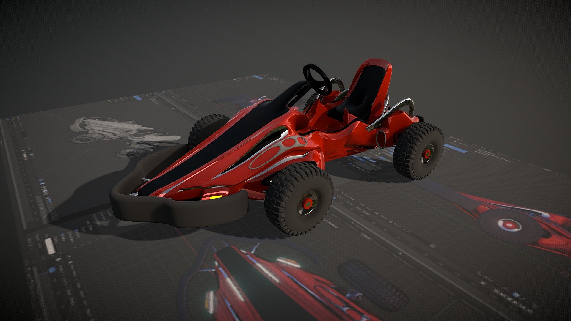 GO-KART MODEL - 3D model by VertaScan [4d9614a] - Sketchfab