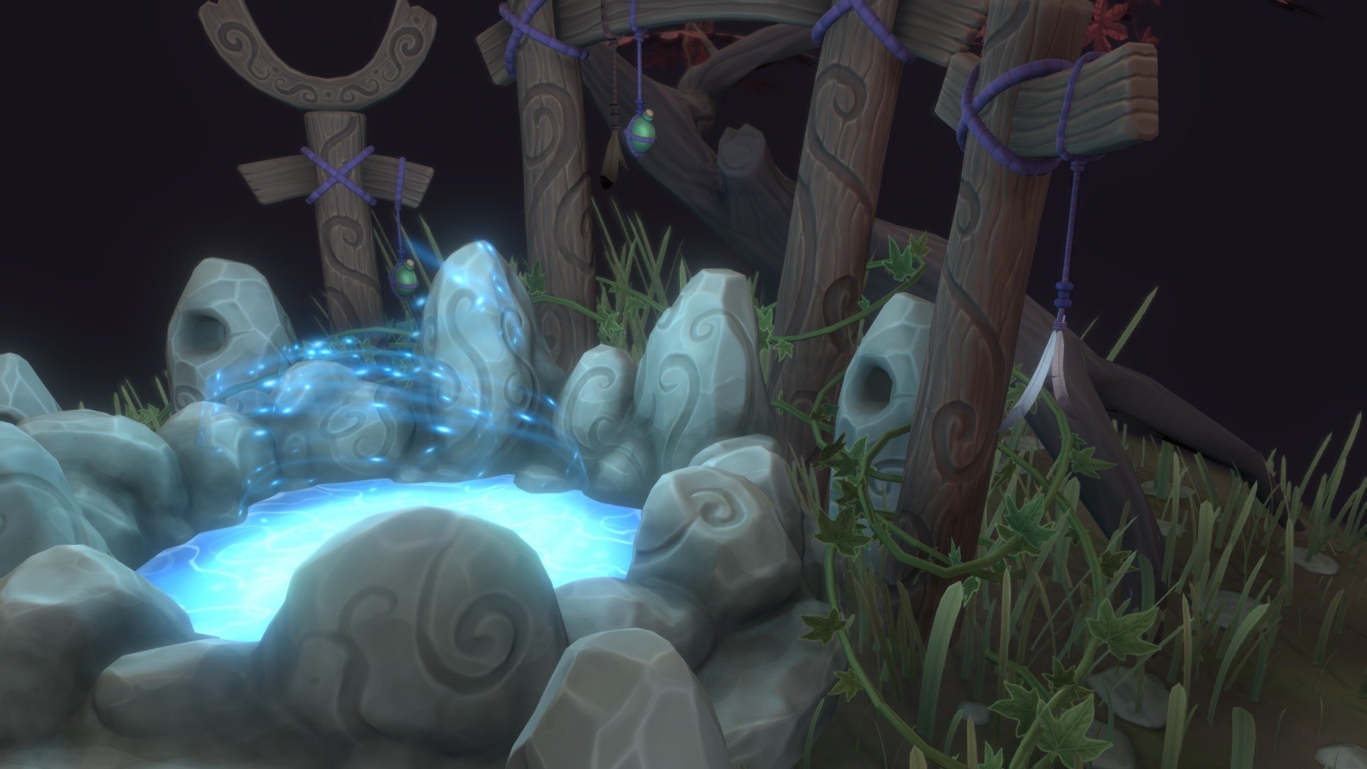 Moon Well Scene - 3D model by le0tard [4d96a3d] - Sketchfab