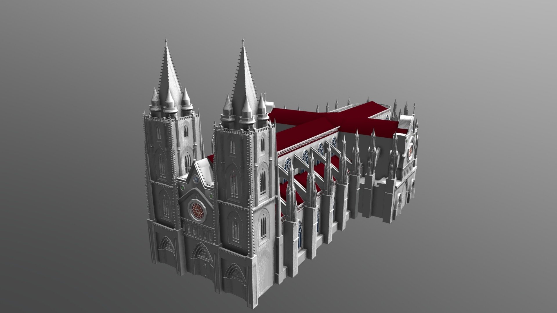 Gothic Cathedral - 3D model by Gnemegorl [4d96dd5] - Sketchfab
