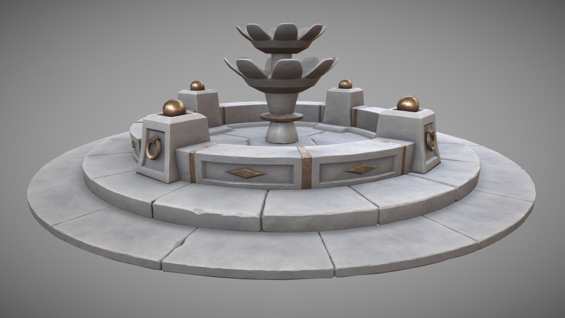 Stylized Fountain - 3D model by n1k [4d994c0] - Sketchfab
