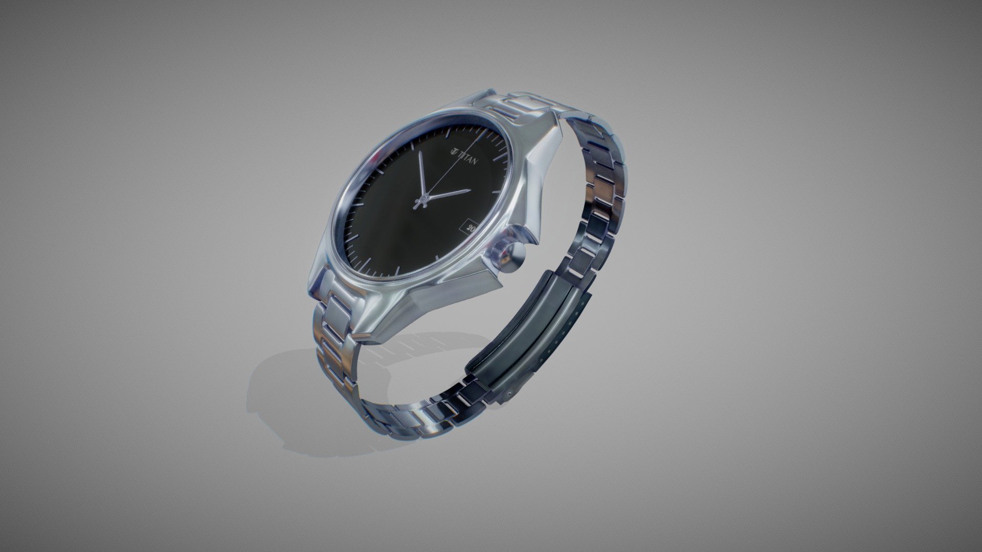 Titan Classic Analog Watch – Realistic 3D Model - 3D model by ...