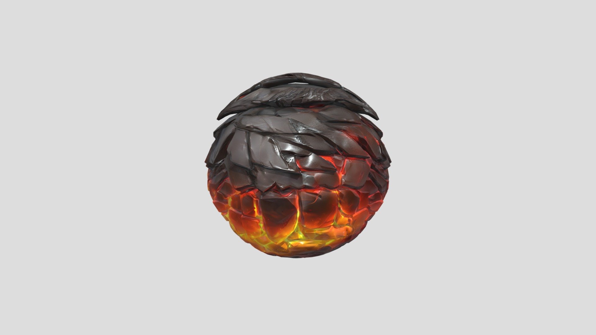Lava-encased spherical object - 3D model by baurawson [4d9b8a3] - Sketchfab