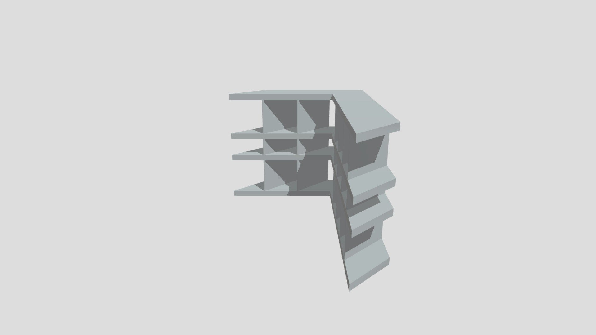 L Shaped Floating Bookshelf - Download Free 3D model by Jacob_Ryan ...
