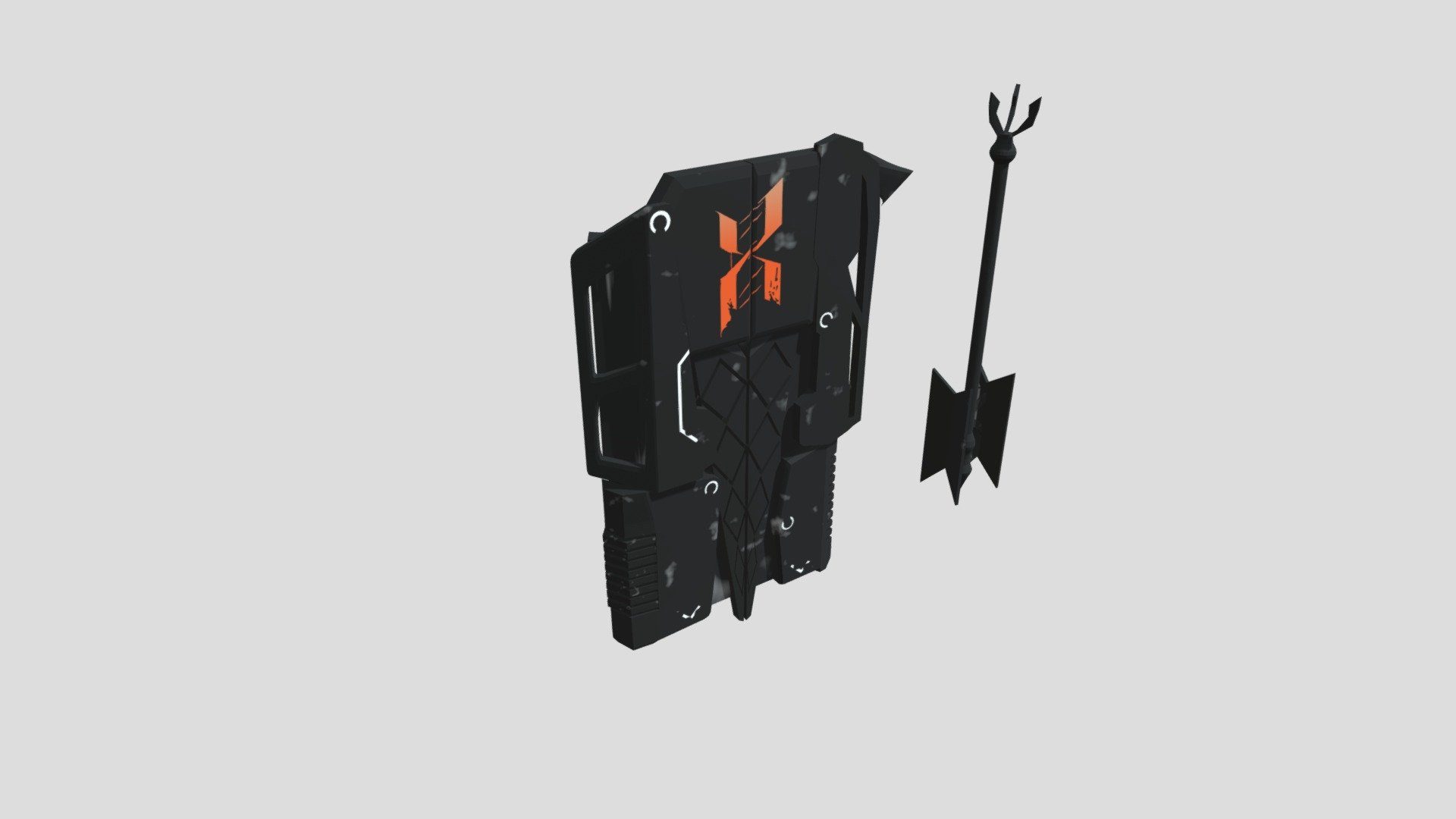 Patriot's Shield and Spear - 3D model by Watchirin [4d9edb1] - Sketchfab