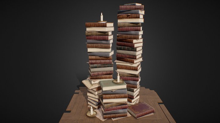 Pile-of-books 3D models - Sketchfab