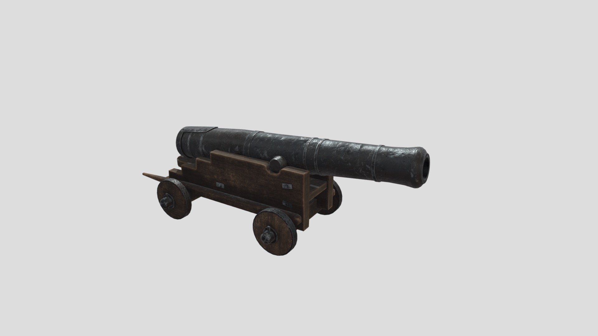 Old Cannon with 4K and 2K Textures - Buy Royalty Free 3D model by ...