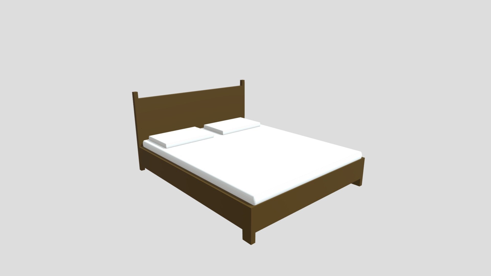 Simple Bed Download Free 3d Model By Blaaster [4da2a25] Sketchfab