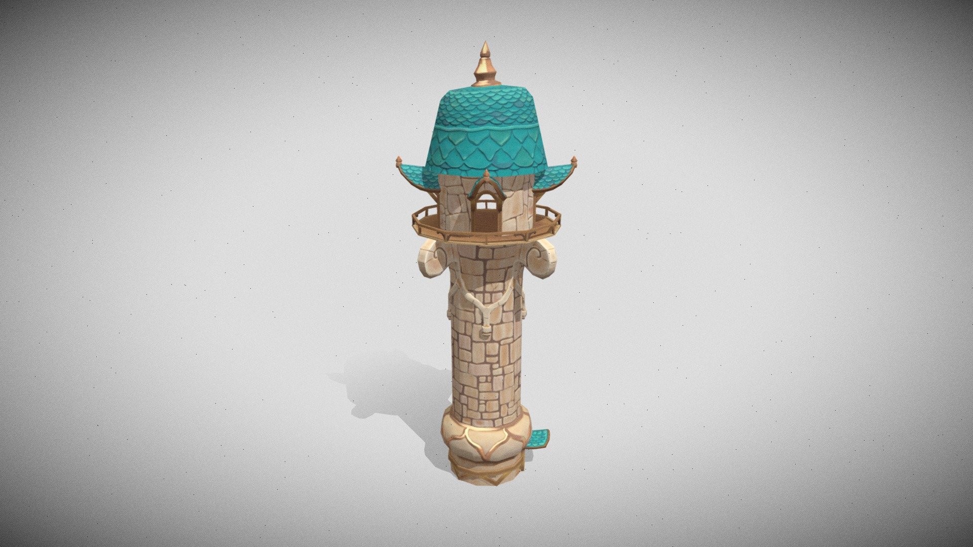 Fantasy tower - 3D model by Matteo.Le.Scouarnec [4daae7b] - Sketchfab
