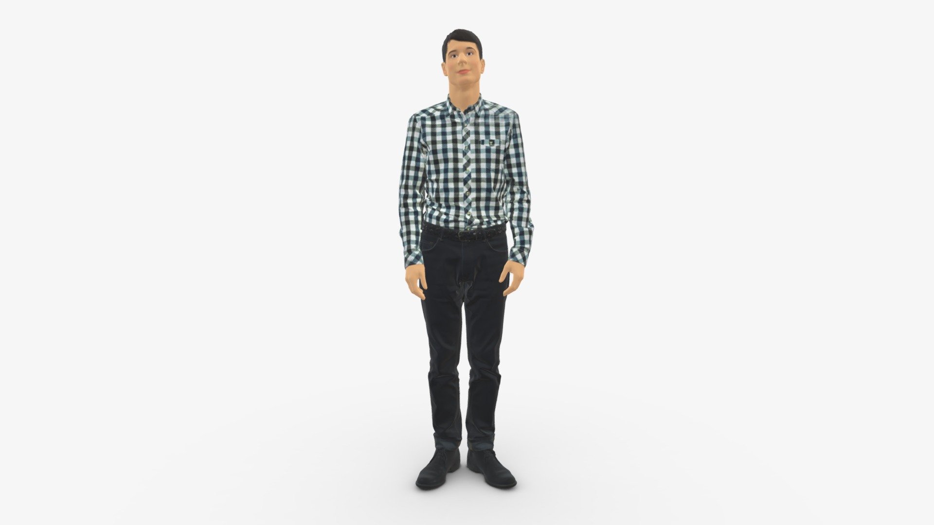 Man In Plaid Shirt 0385 - Buy Royalty Free 3D model by 3DFarm [4dac77a ...