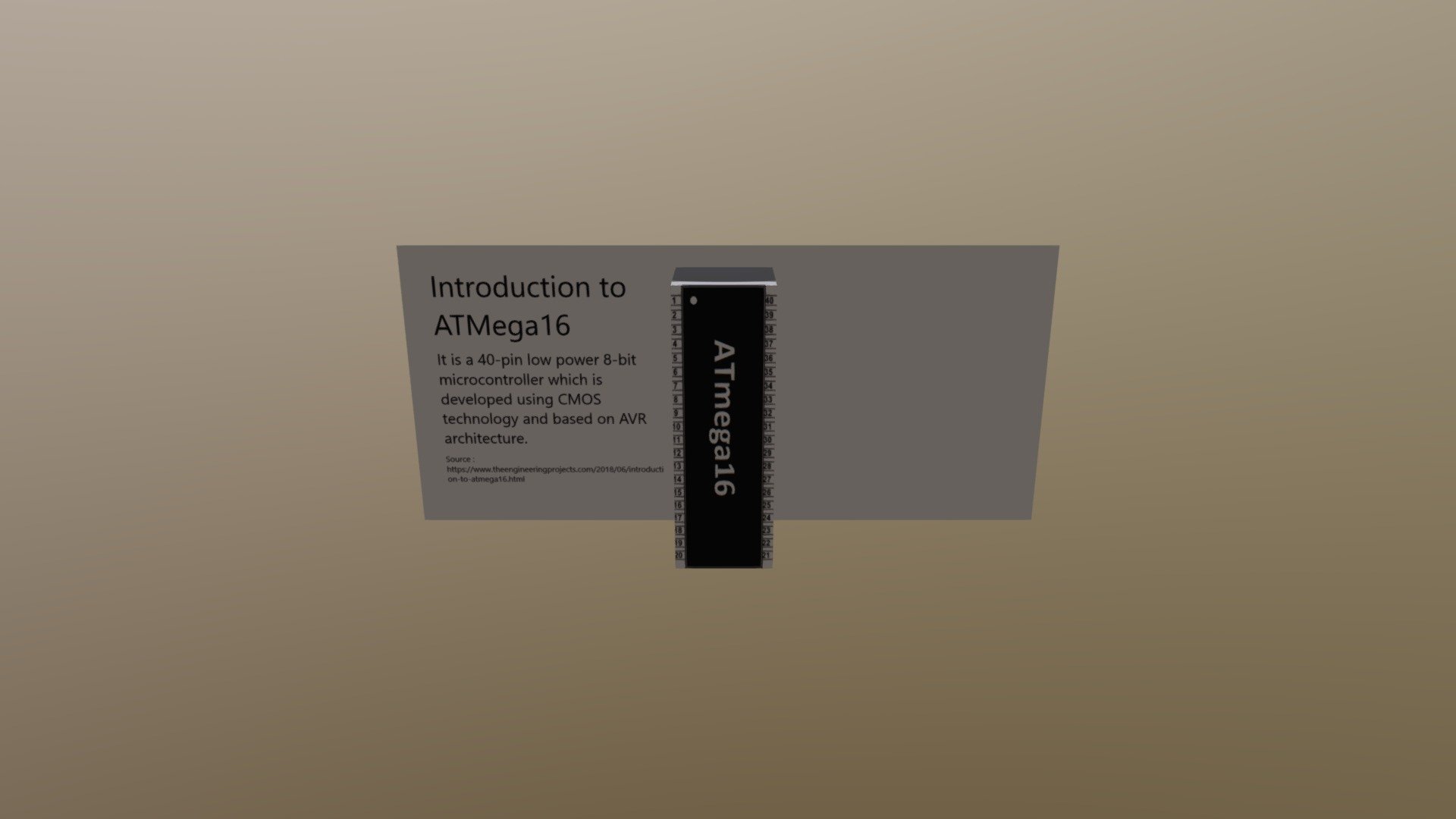 Project : Introduction to ATMega16 - 3D model by wahyu.lesmono [4db64e8] - Sketchfab