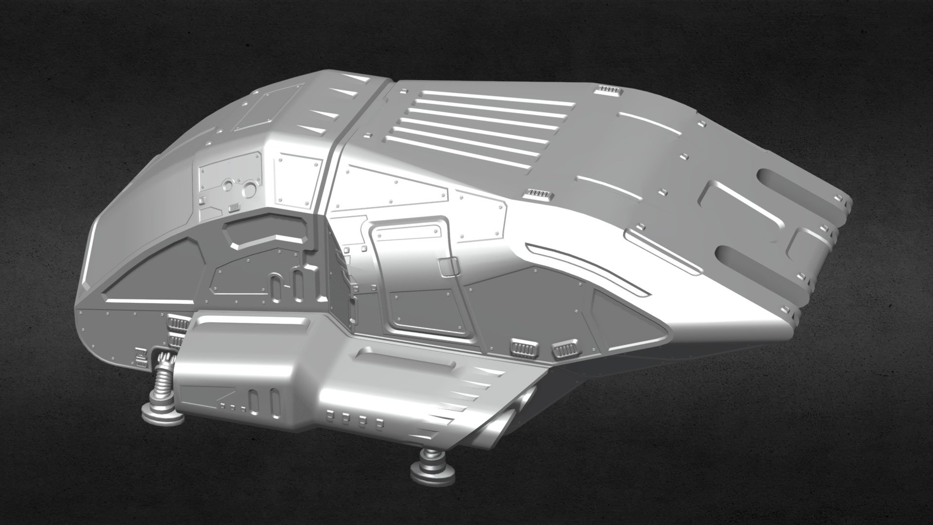 Tiny spaceship sketch - Buy Royalty Free 3D model by endike [4db966a ...