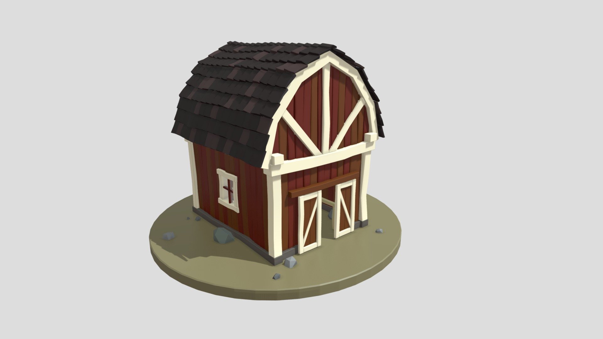 OLD BARN stylized lowpoly model - 3D model by Sebastian Limek (@Awsum ...