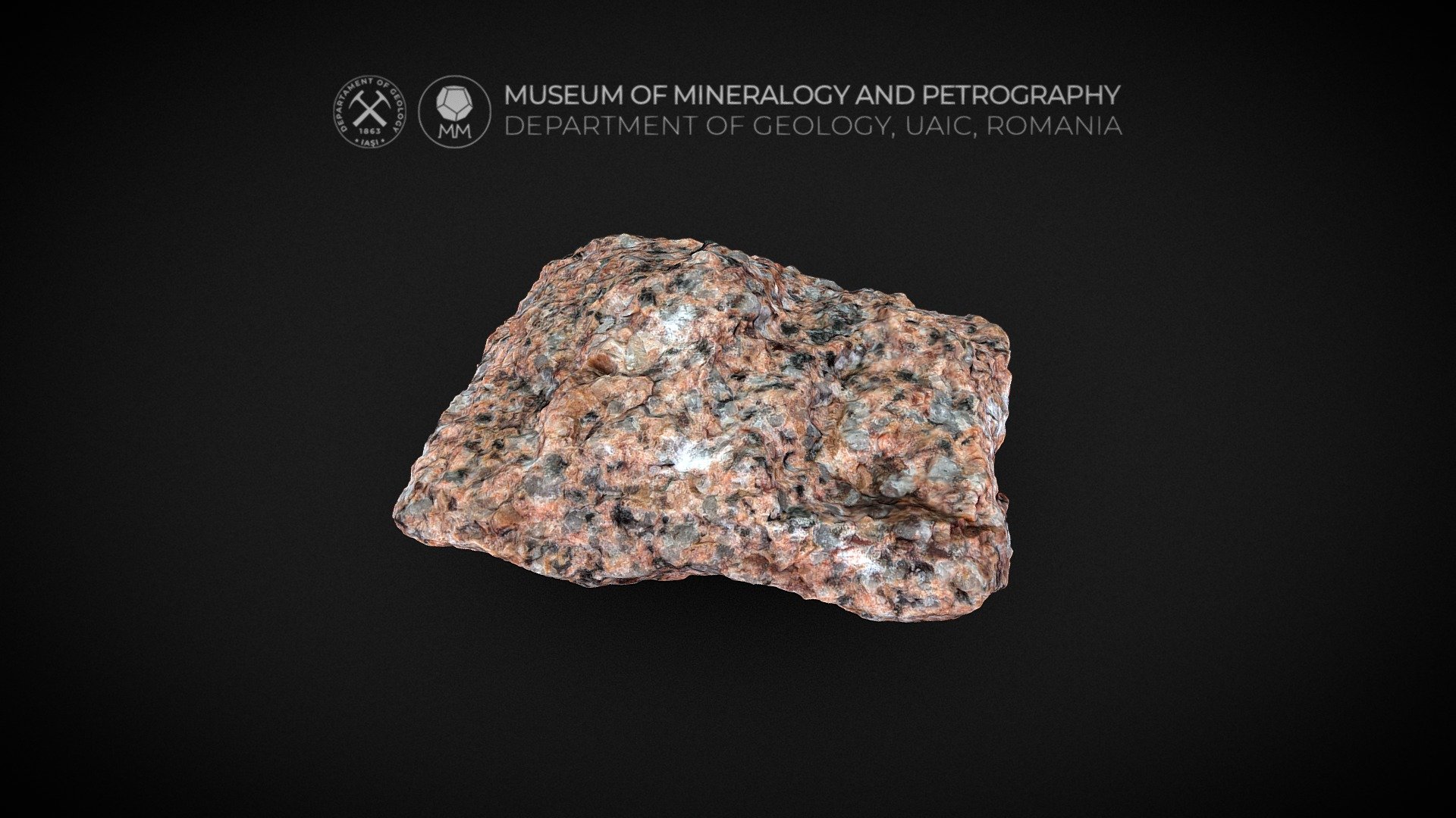 Alkali-feldspar Granite (igneous rock) - 3D model by Museum of ...