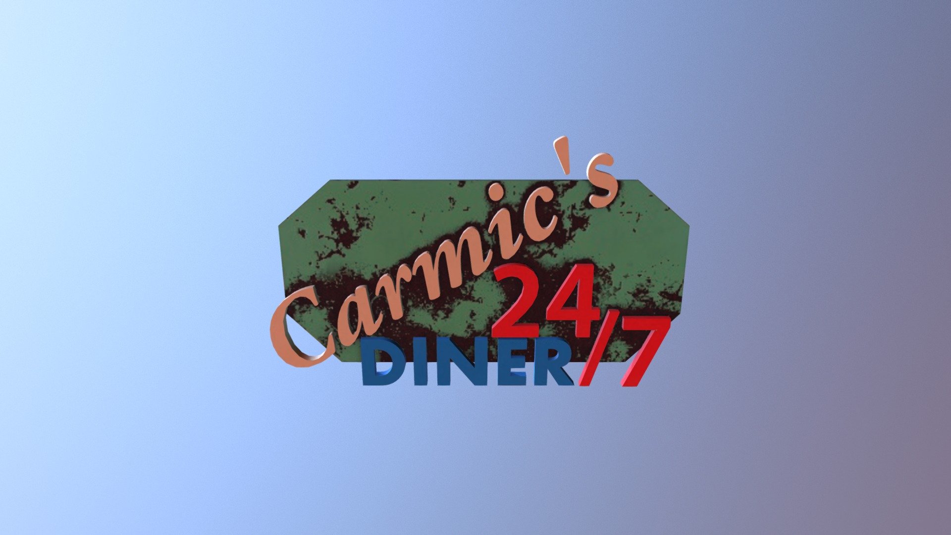 Diner_Sign - 3D model by wade626 [4dc0546] - Sketchfab