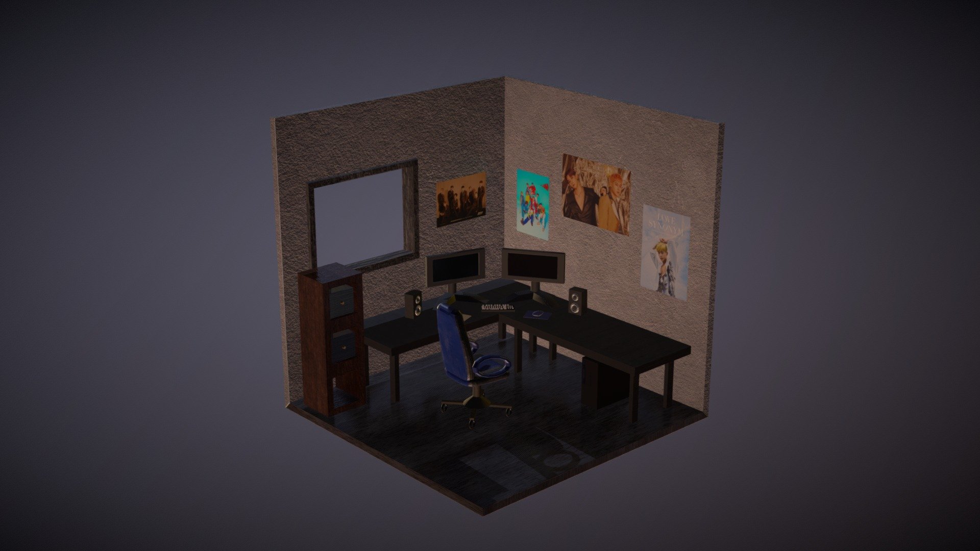 Isometric Room - 3D model by zeph (@zmouton) [4dc638b] - Sketchfab