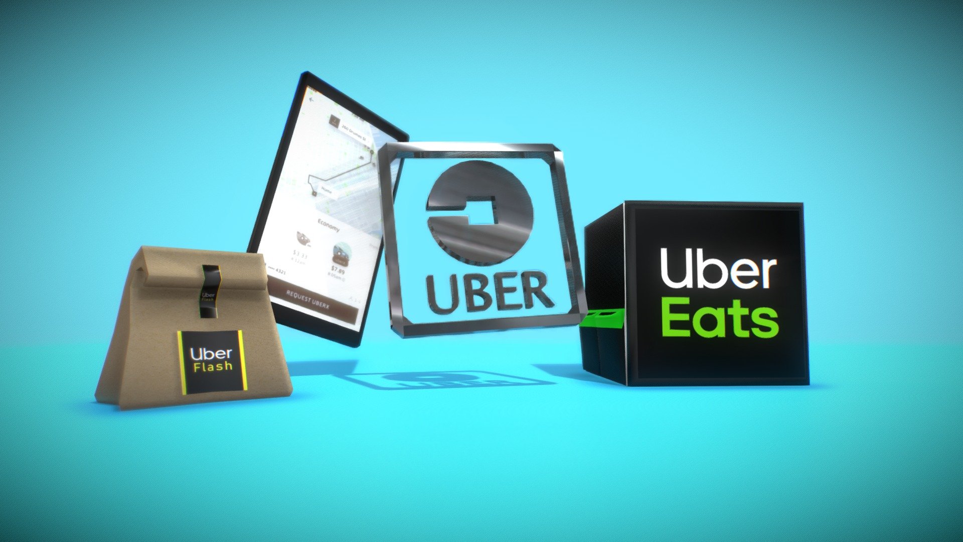 uber advertising - Download Free 3D model by Caio de Oliveira ...