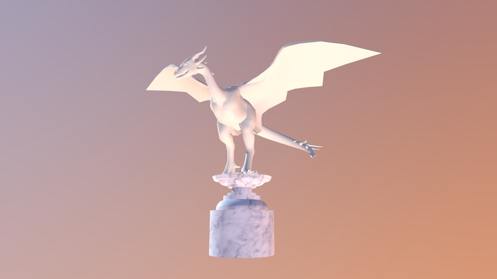 Wyvern Statue - 3D model by CopperLyrebird [4dca41f] - Sketchfab