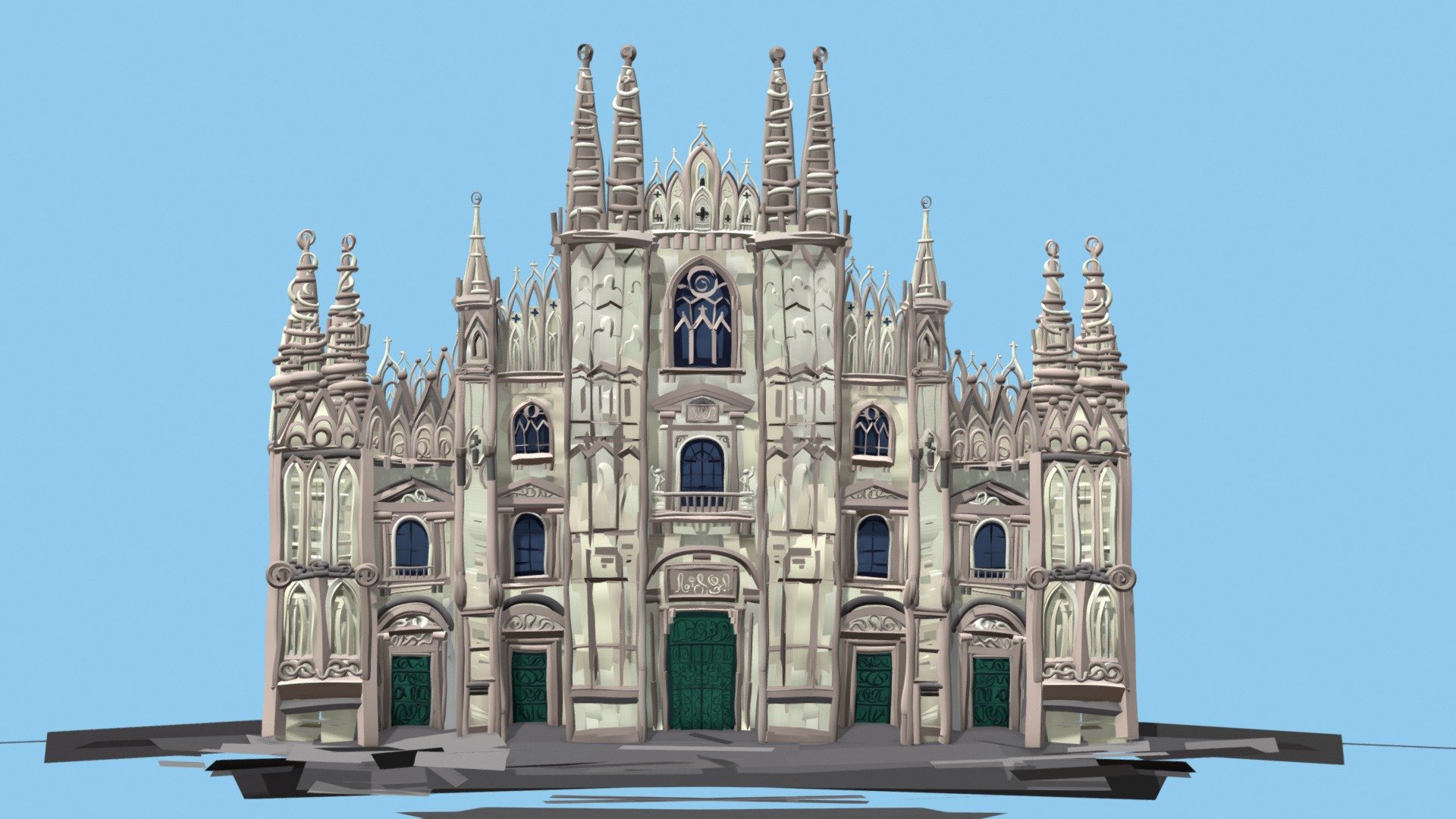 Duomo di Milano - 3D model by CoolPaintr VR (@CoolPaintrVR) [4dca526 ...