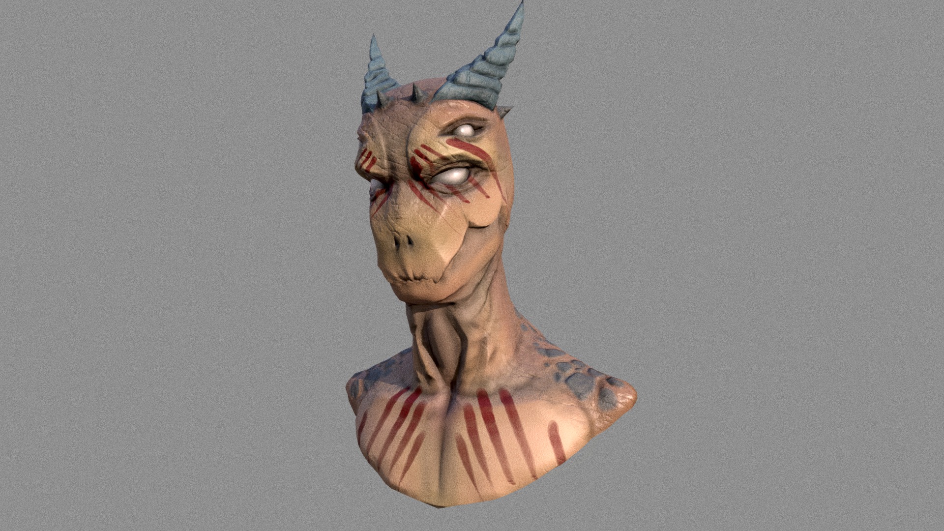 Personal Project - Primitive Bust - 3D model by Meulemans Damien ...