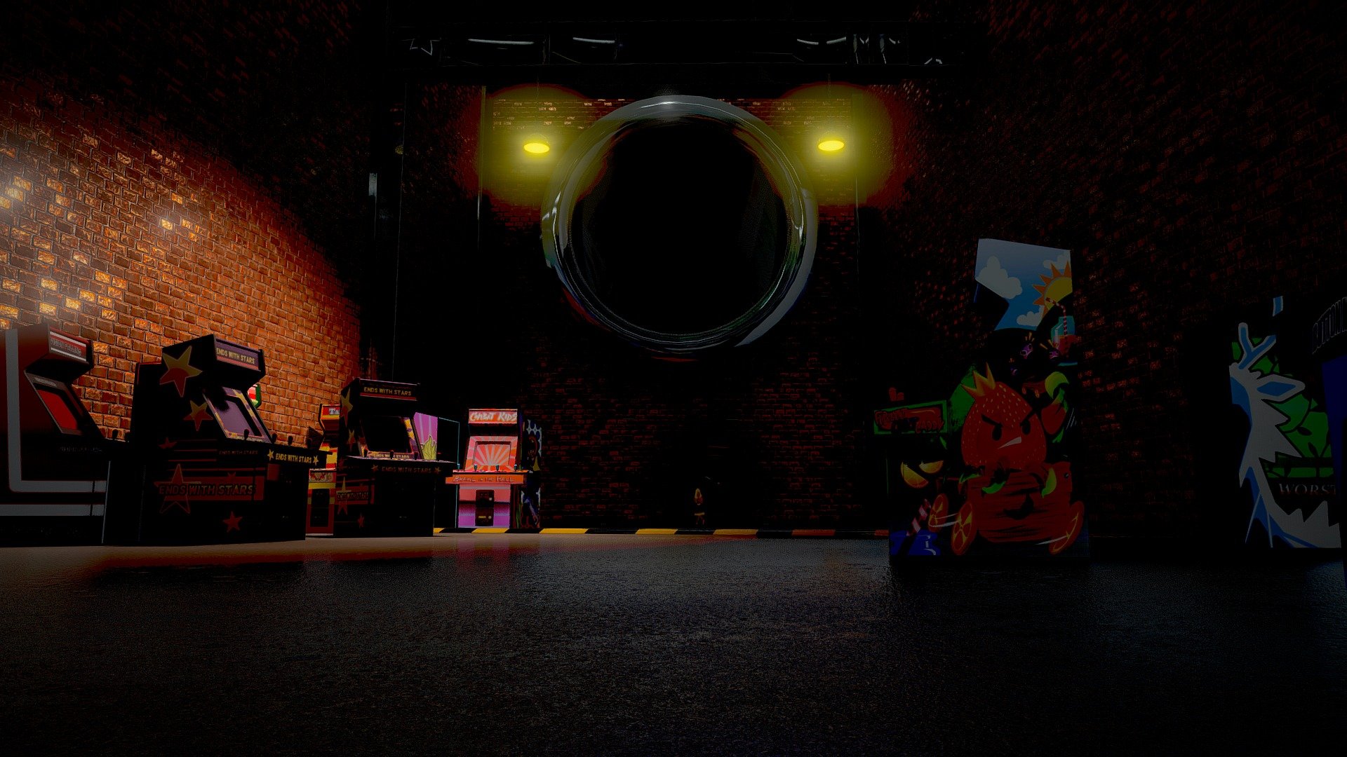 Fnaf SB West Arcade Back Hallway - Download Free 3D model by ...