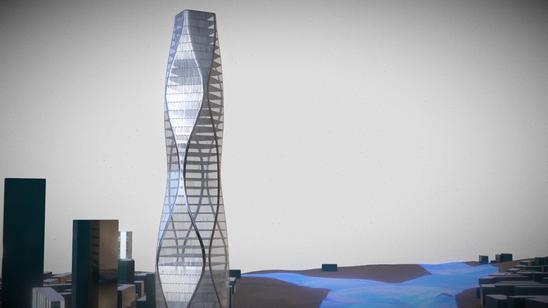 low poly SOM Tower in Hangzhou, China - 3D model by Metaversalys ...