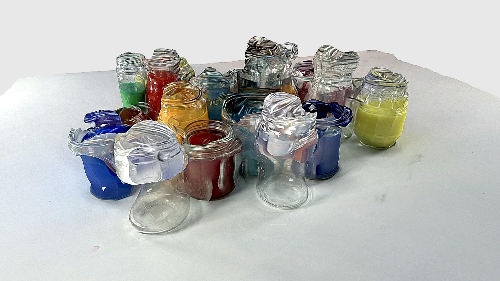 Photogrammetry of jam jars and paint - 3D model by Florian Stephens ...