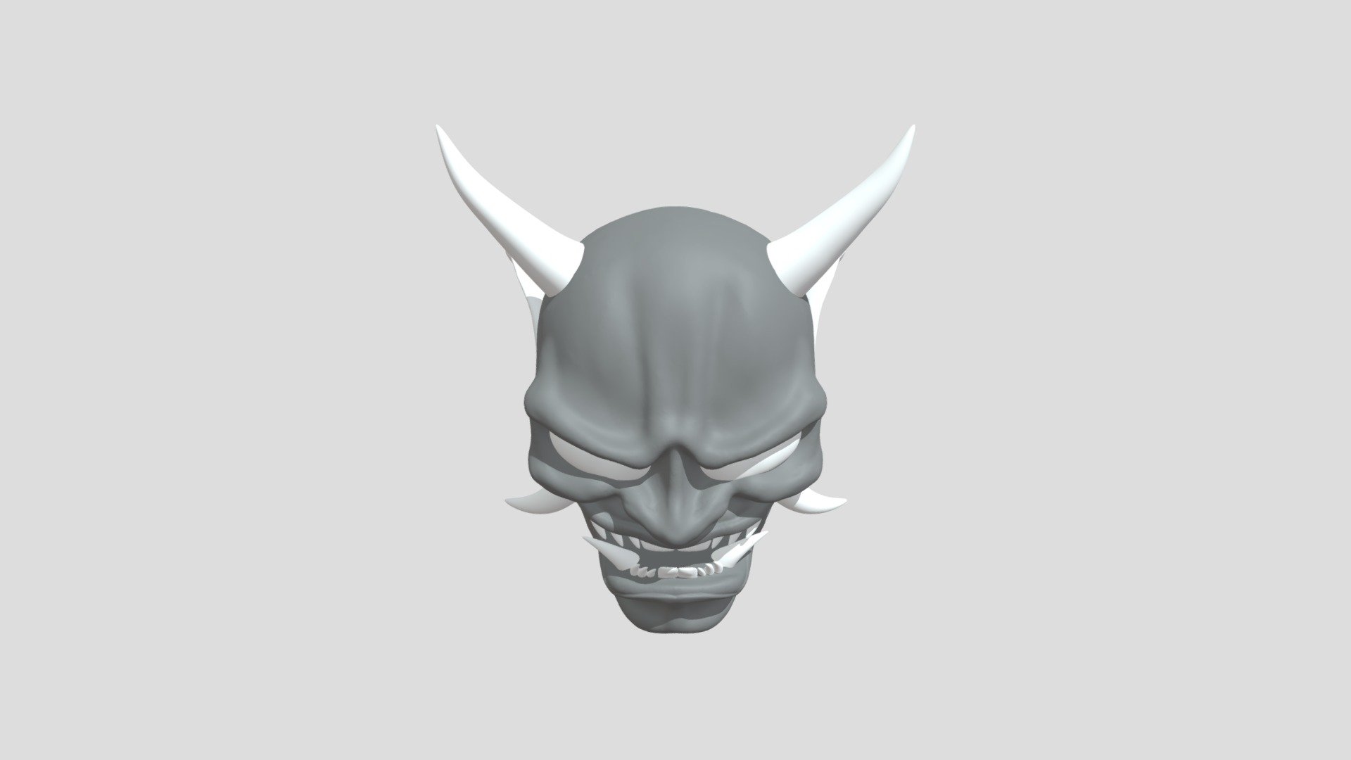 Stylized Japanese oni mask basic mesh procreate - 3D model by Dale Arts ...