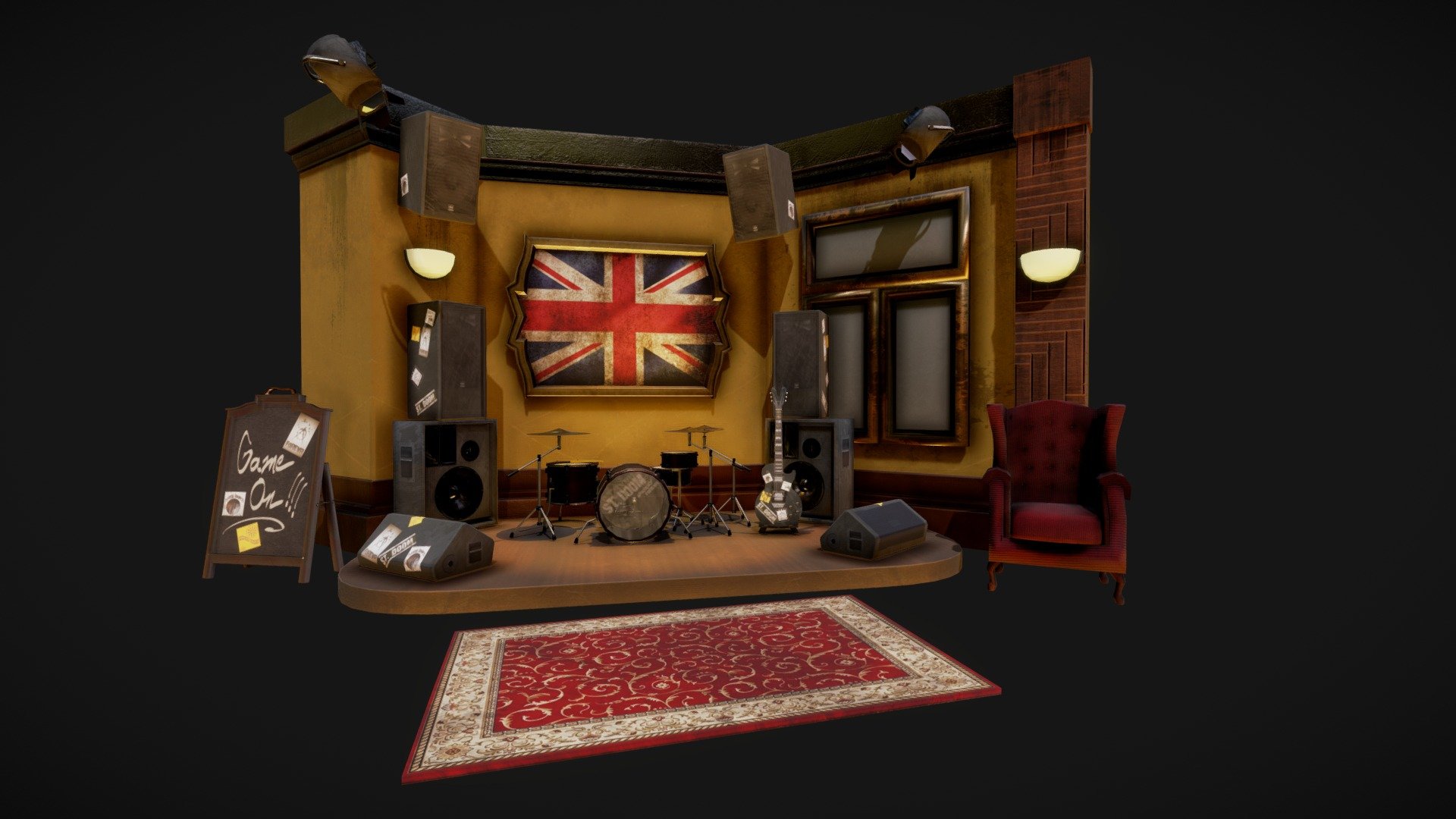 ForeVR Darts | UK Punk Pub Hall Band Stage - 3D model by tyronejalarcon ...