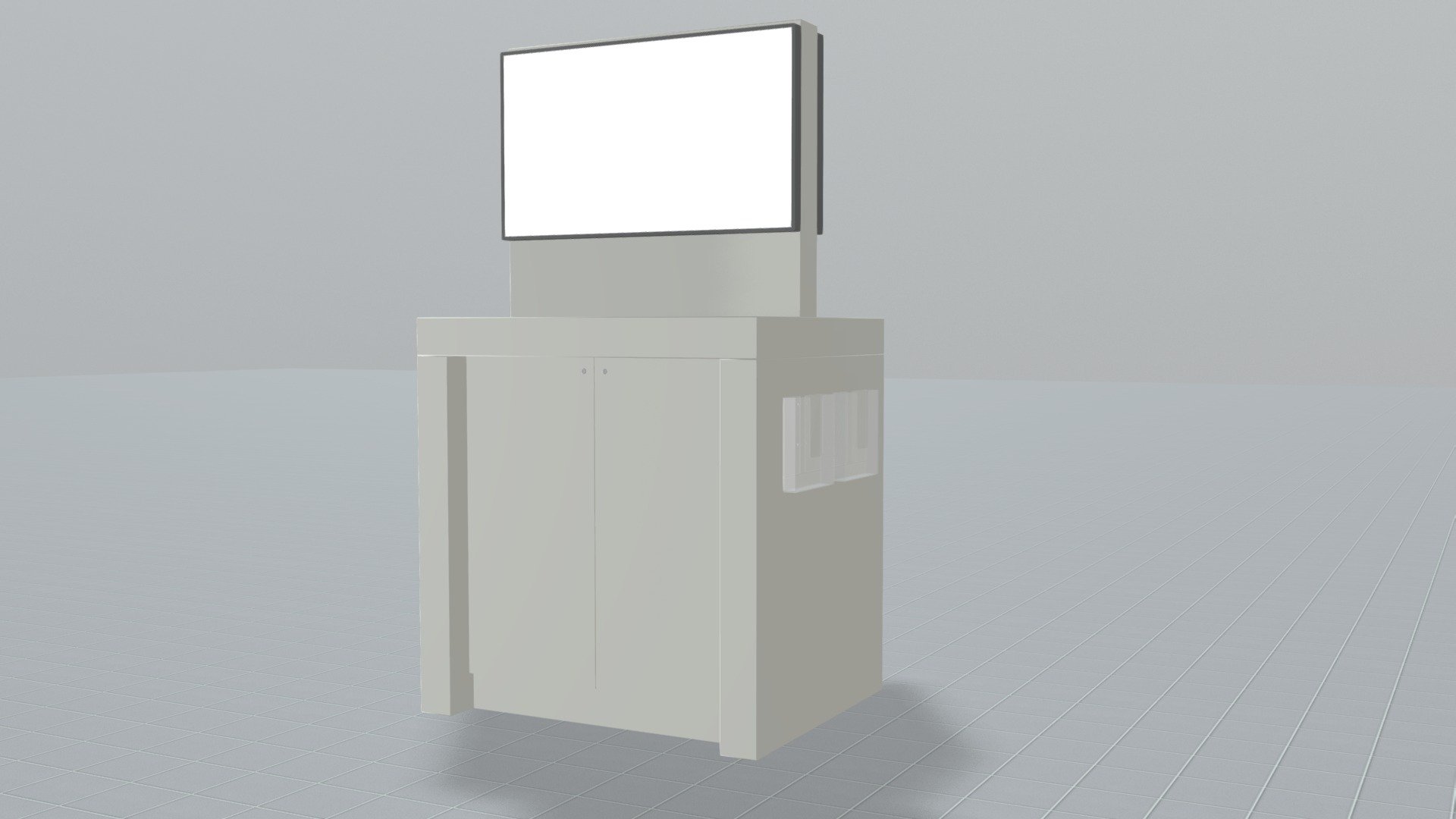 4. COUNTER WITH TV 1000 x 800mm - 3D model by RM Milano (@rmmilano ...