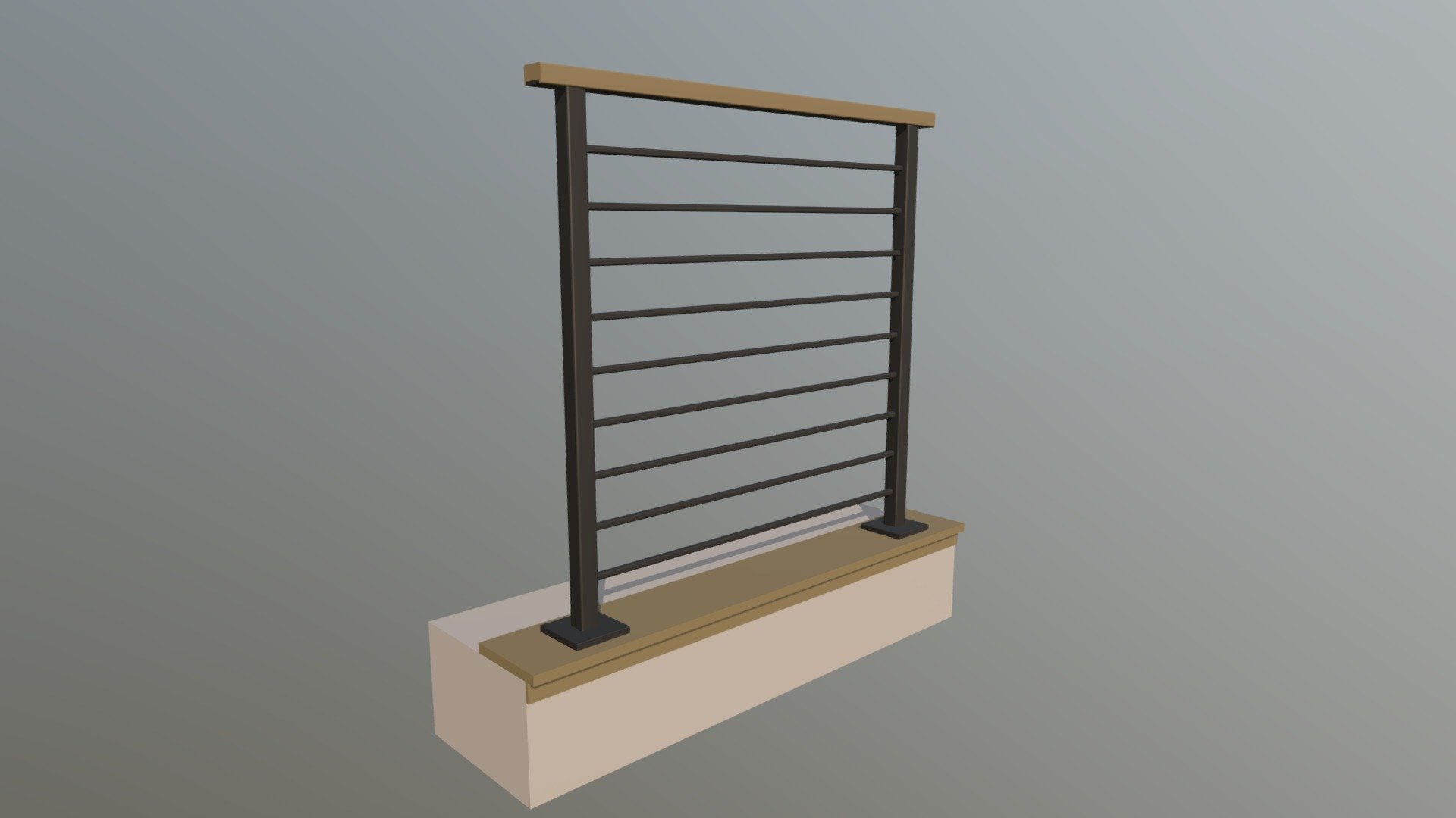 Interior Railing Detail - 3D model by ryanpendarvis [4dd3784] - Sketchfab