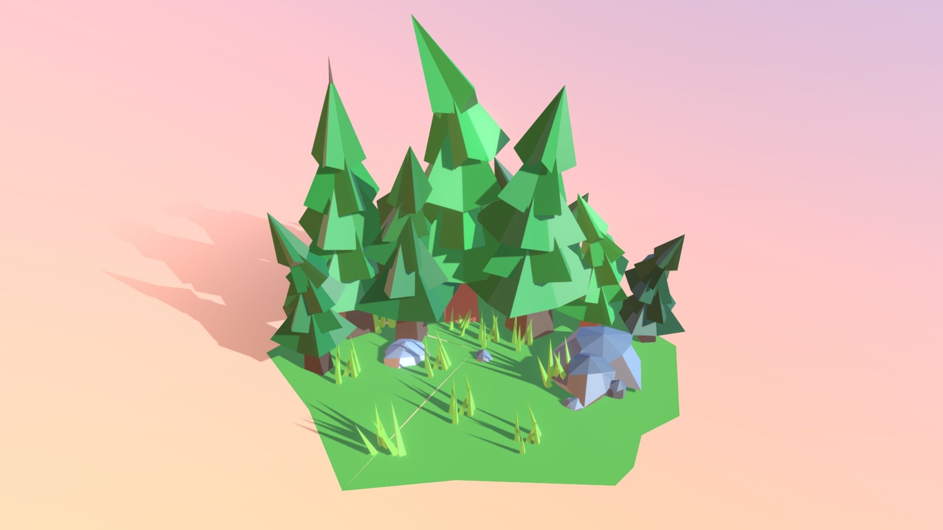 Low Poly Forest - 3D model by RealJoshMC [4ddae75] - Sketchfab