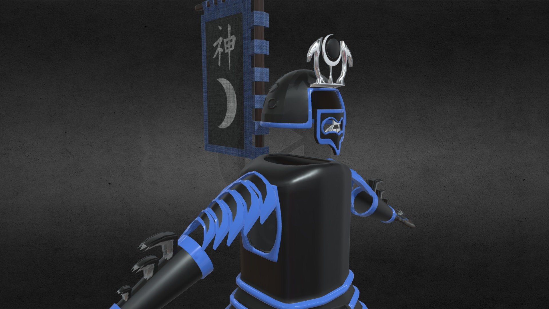 Moon Samurai - 3D model by Al Garcia (@AlsGraphics) [4ddb72c] - Sketchfab