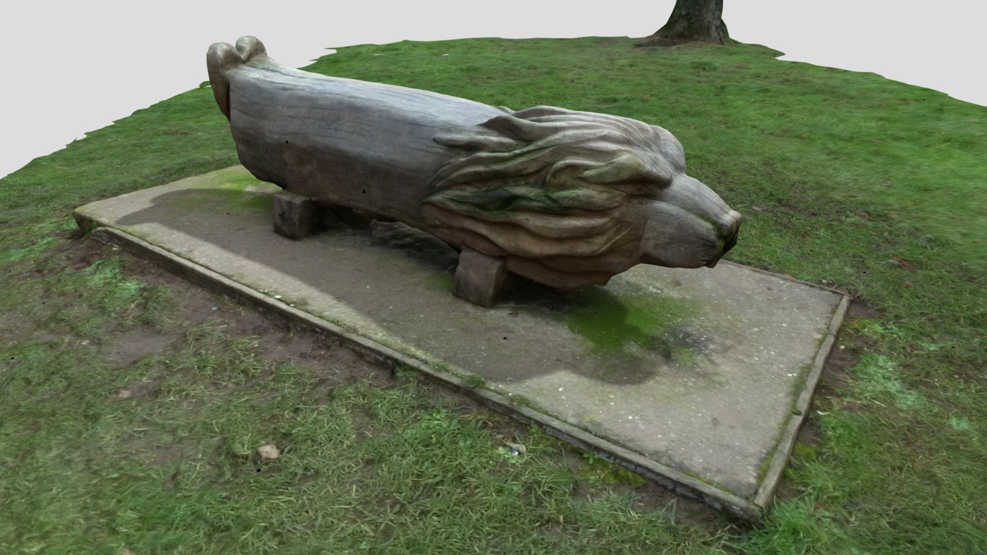 Lion Bench FREE 3D Scan Project A4 - Download Free 3D model by ...