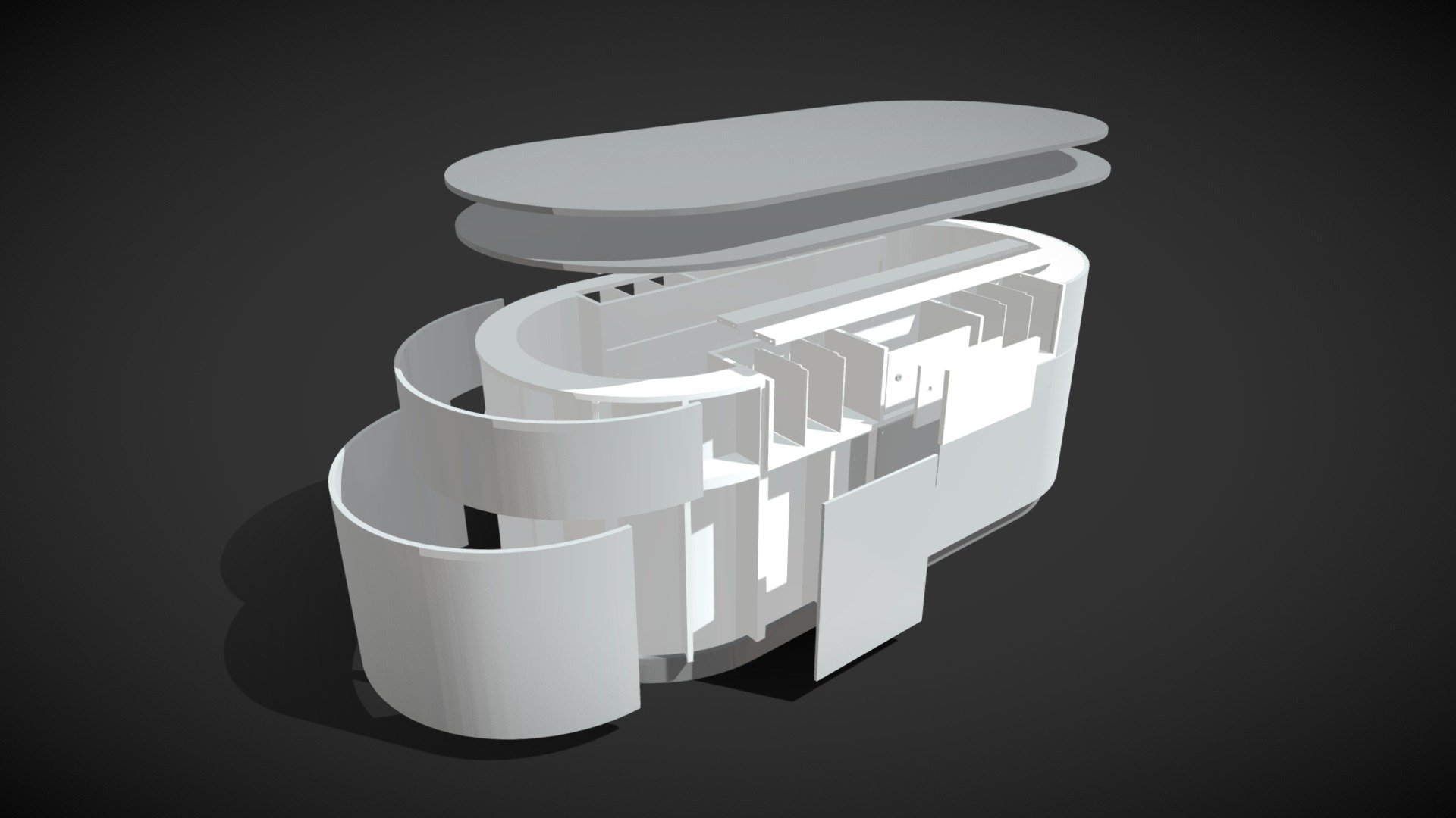 Bank Counter - Exploded View - 3D model by microvellum [4ddc5a8 ...