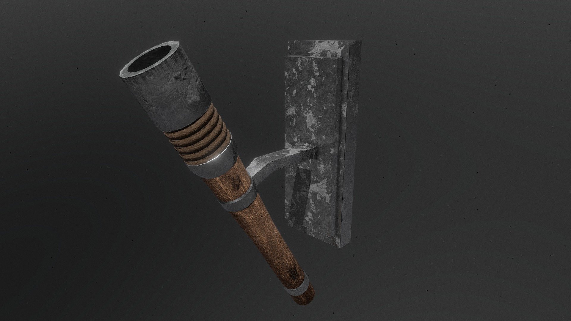 Wall-mounted Torch - Download Free 3D model by Zixo0 [4ddcb0d] - Sketchfab