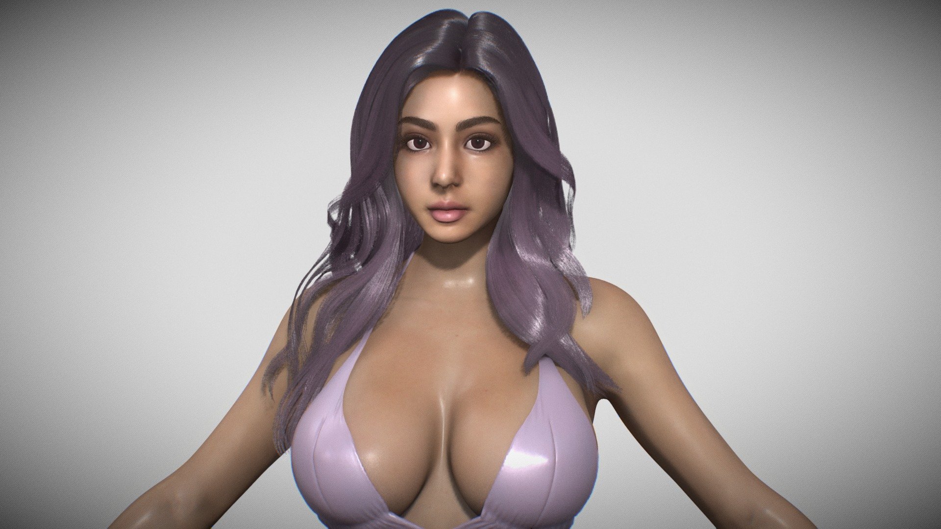 Virtual Model & Influencer Delphyne Lavender v1 - 3D model by ChamberSu1996 [4ddded4] - Sketchfab