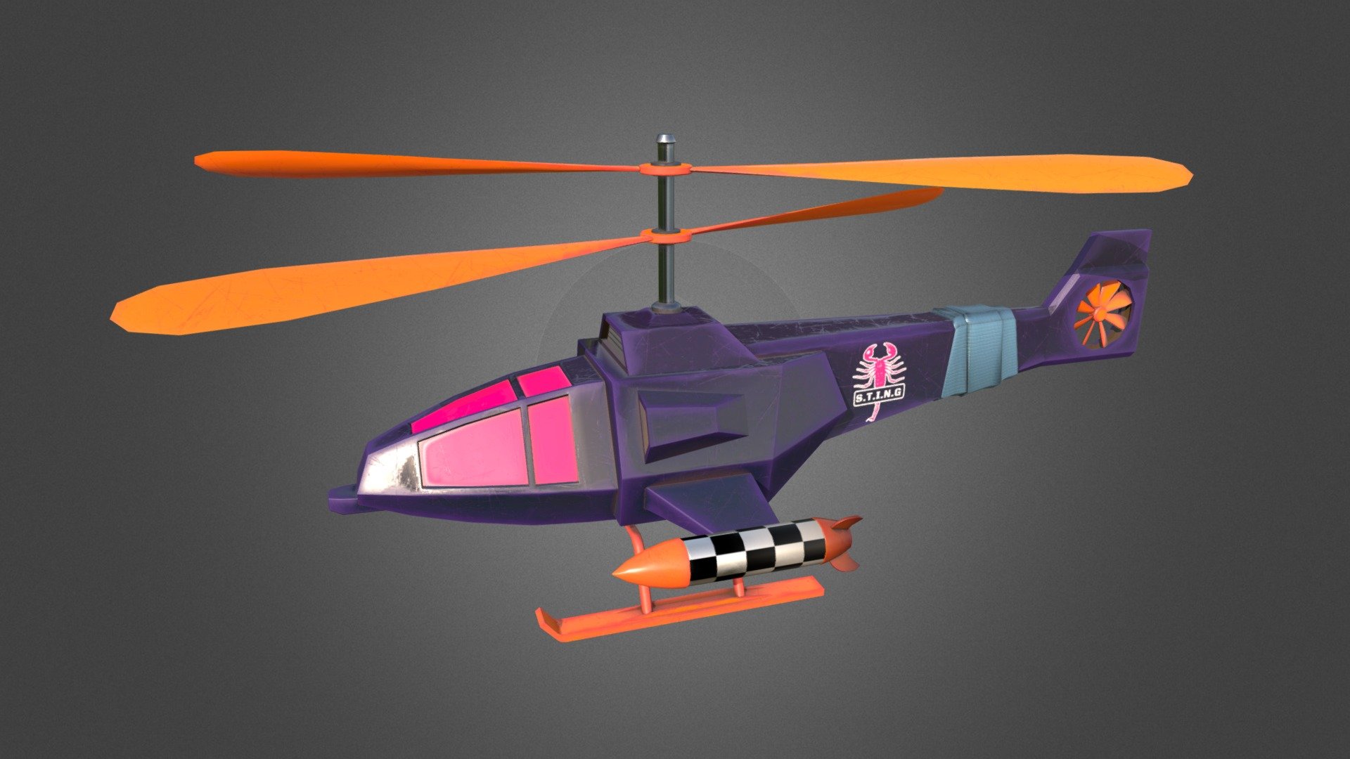Toy helicopter - 3D model by Emil haugaard (@haugaard) [4de2cb2 ...
